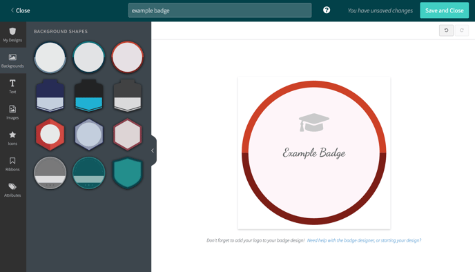 Embedded Badge Designer