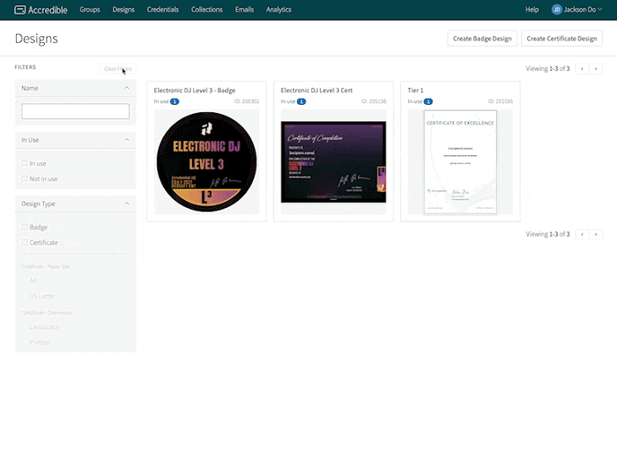 How Can I Edit an Existing Credential Design?