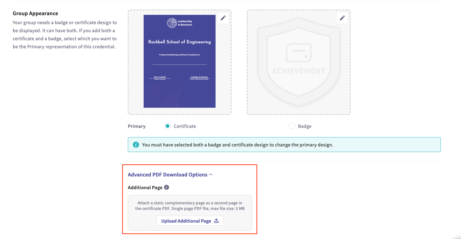 How Do I Change the Credential Design for a Group?