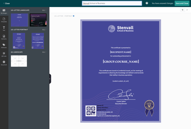 How Do I Change the Credential Design for a Group?
