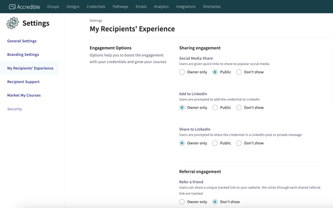How Do I Customize My Recipients' Experience Page?