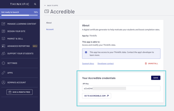 How Do I Set Up the Thinkific Integration with Accredible?