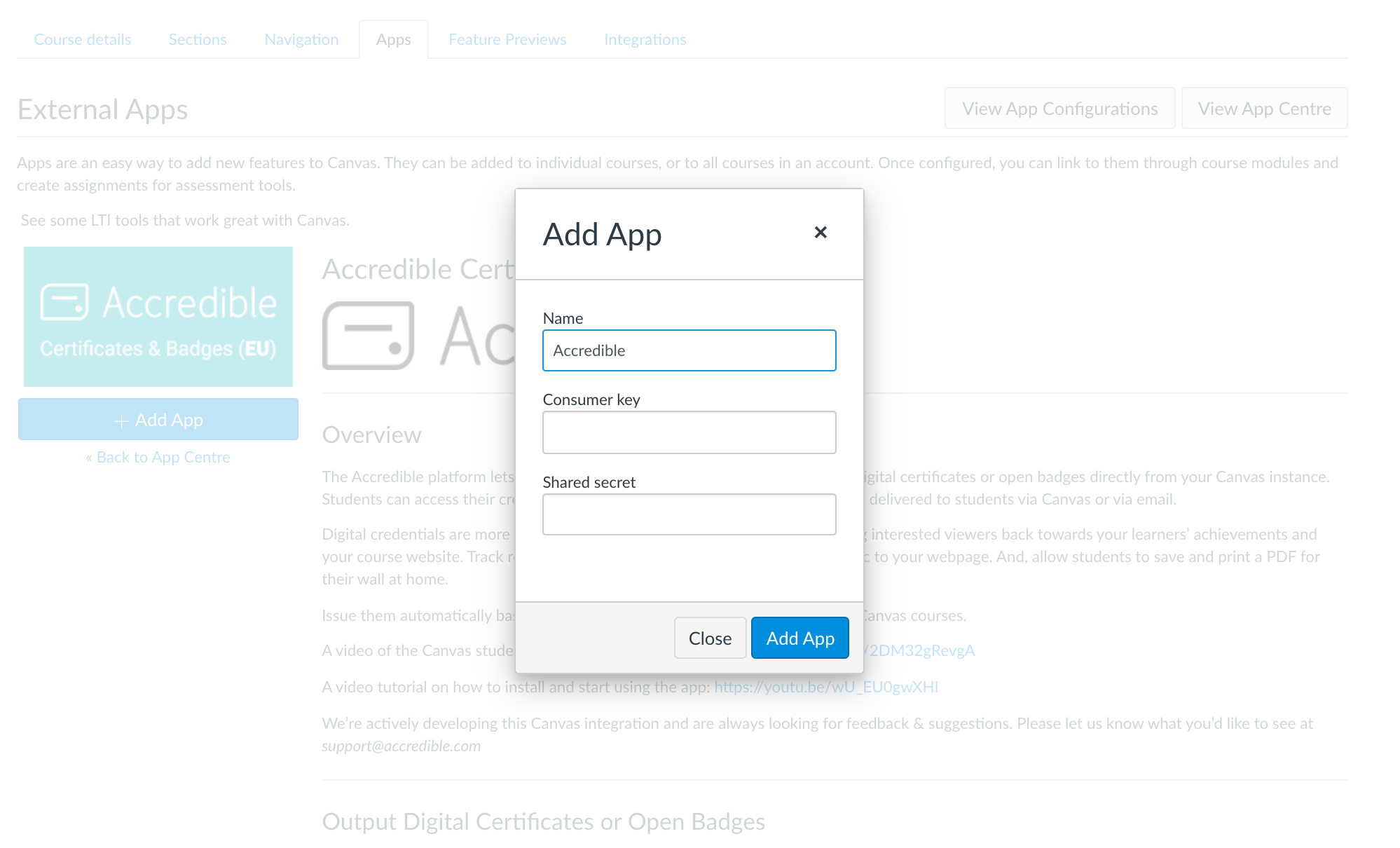 Setting Up Canvas LTI 1.1 Integration with Accredible