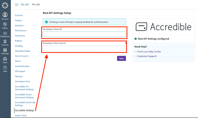 How Do I Set Up the Canvas Integration with Accredible?