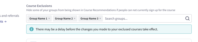 How to Exclude Courses from Recommendations and CourseFinder